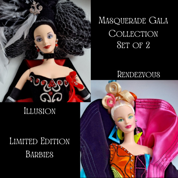 Mattel | Toys | Vintage 9s Rendezvous Illusion Barbies Masquerade Gala ...